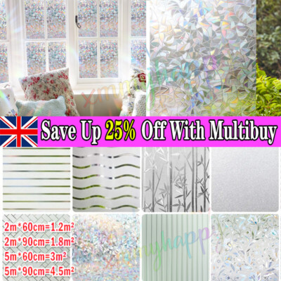 5M Roll Frosted Window Film-Bubble Free-Self Adhesive Etched Privacy ...