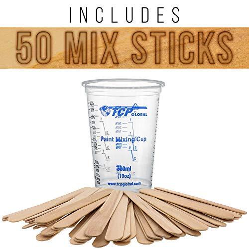 100 Cups, 50 Mixing Sticks for Paint, Resin,Epoxy, Art,Kitchen ...