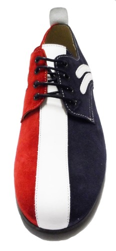 Ikon Original Mens Badger Red White and Bue Mod Shoes | eBay UK