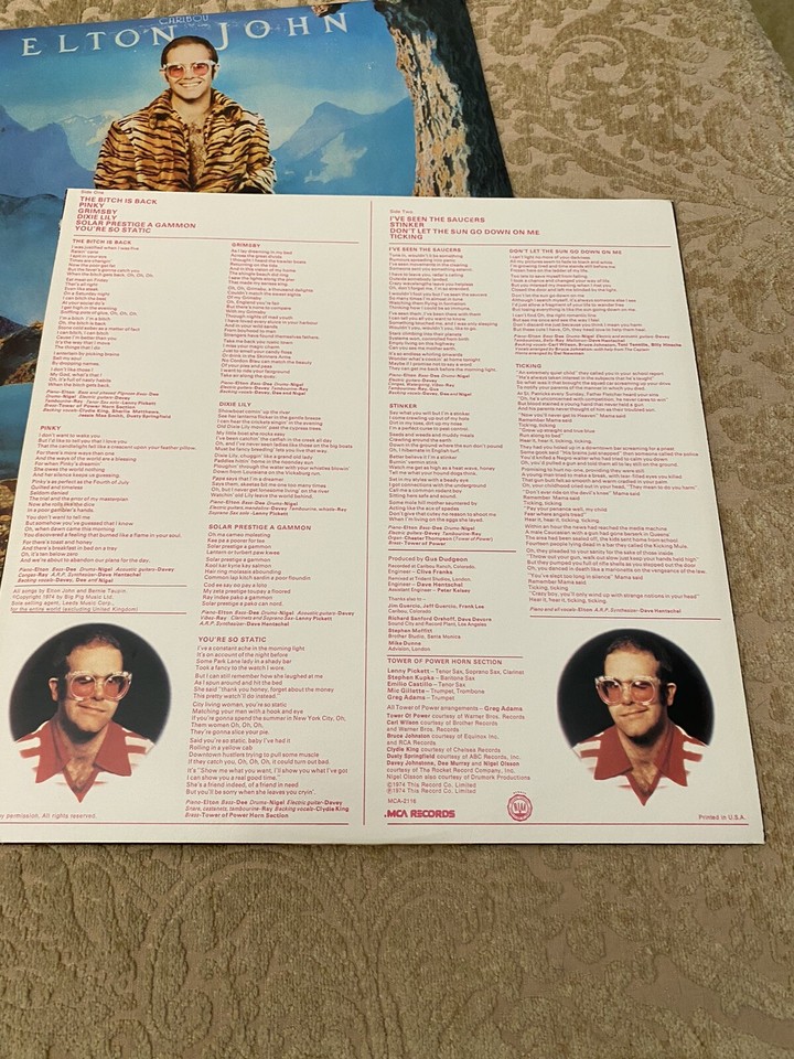 Elton John Caribou Vinyl Album | eBay