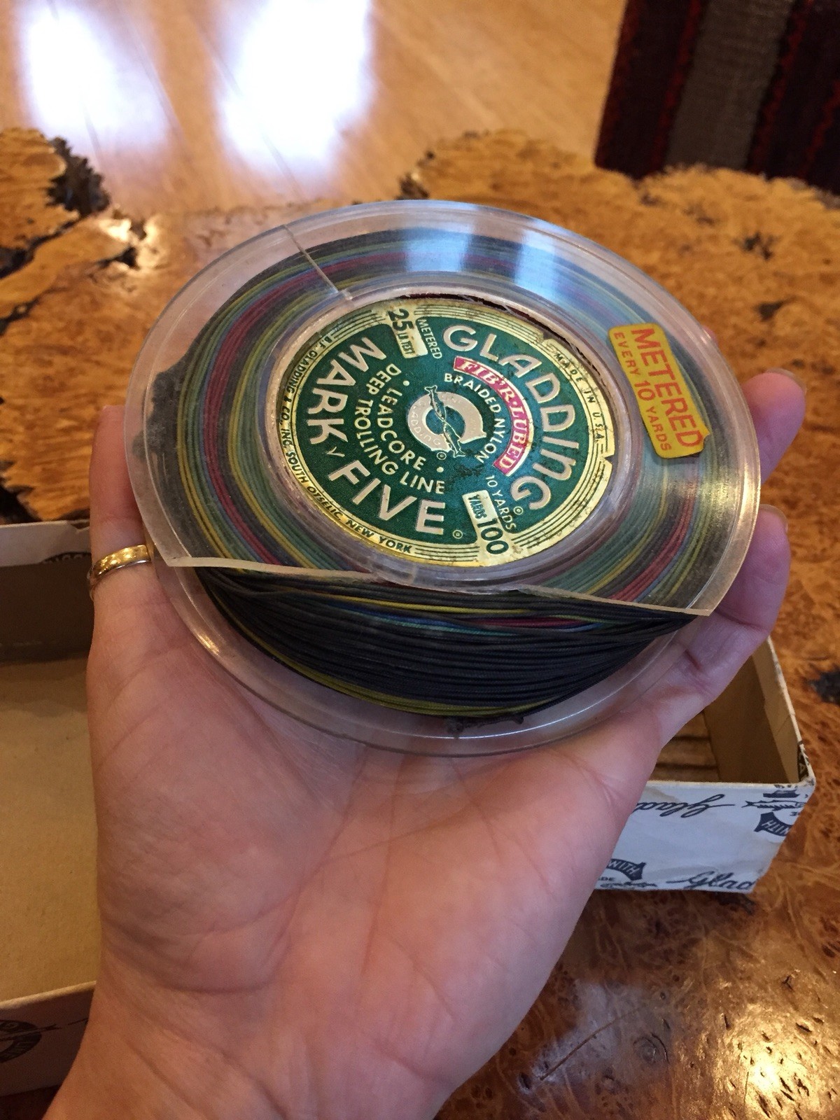 Gladding mark five braided dacron leadcore deep trolling line IN BOX ...