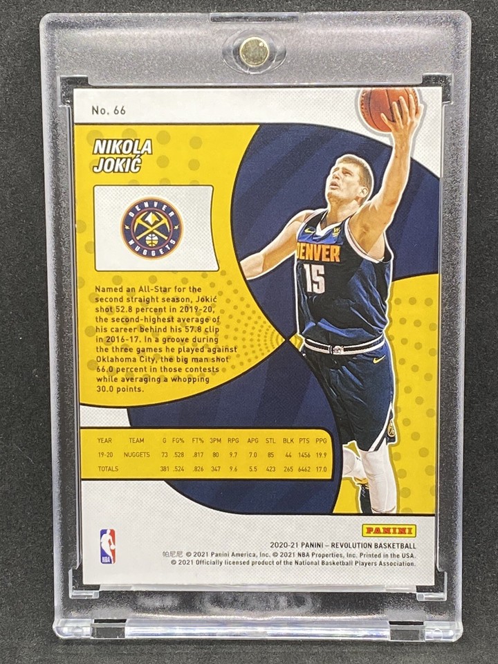 Nikola Jokic RARE SPARKLE REFRACTOR INVESTMENT CARD SSP PANINI NUGGETS ...