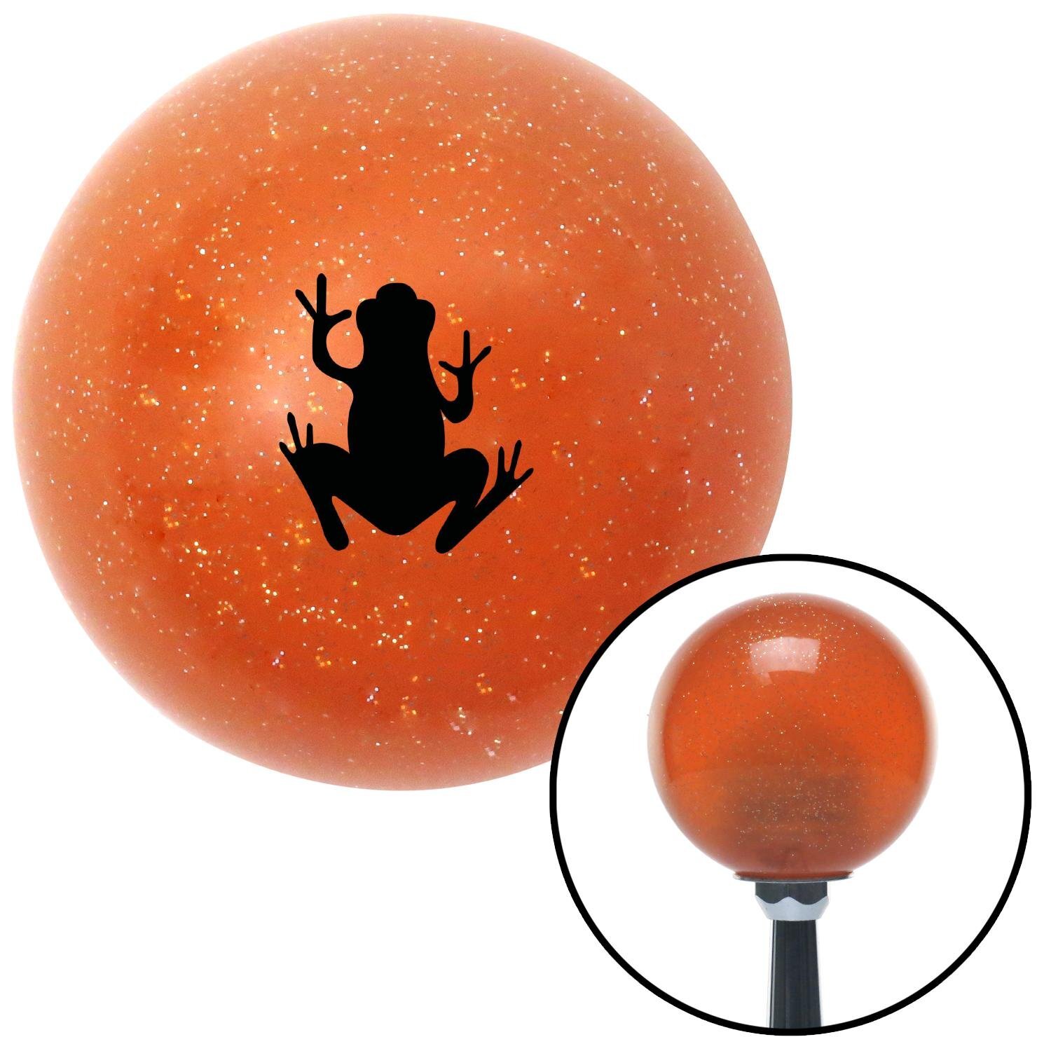 Black Frog Orange Metal Flake Shift Knob w/ M16x1.5 Insert Shifter Auto ...