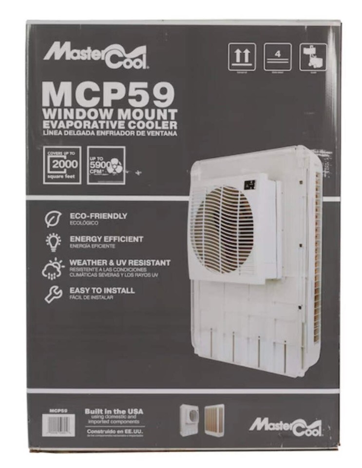 MasterCool 4000-CFM 3 -Speed Outdoor Window Evaporative Cooler for 2000 ...