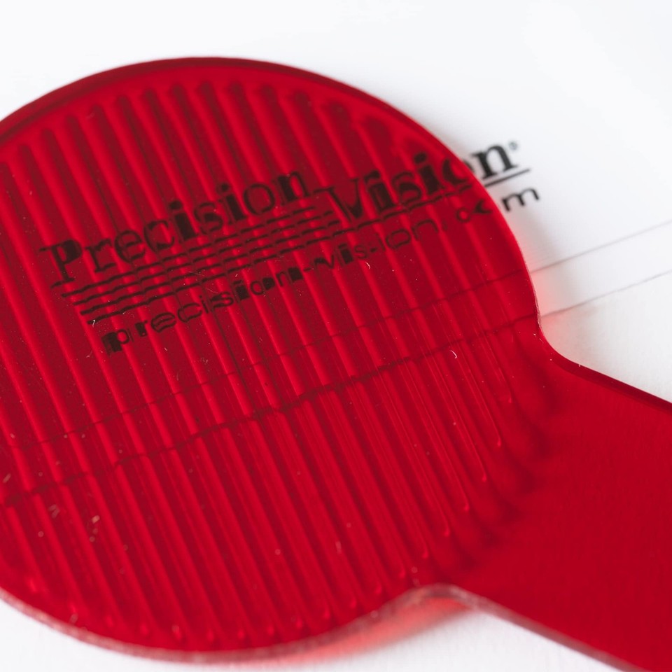 Combination Eye Occluder with Black Occluder and Red Maddox Rod Plastic ...