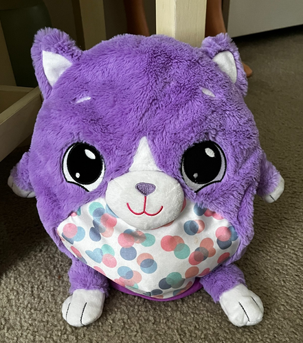 JAY@PLAY MUSHABELLY PURPLE CAT GRUMBLE PLUSH TOY 16" RARE, HARD TO FIND ...