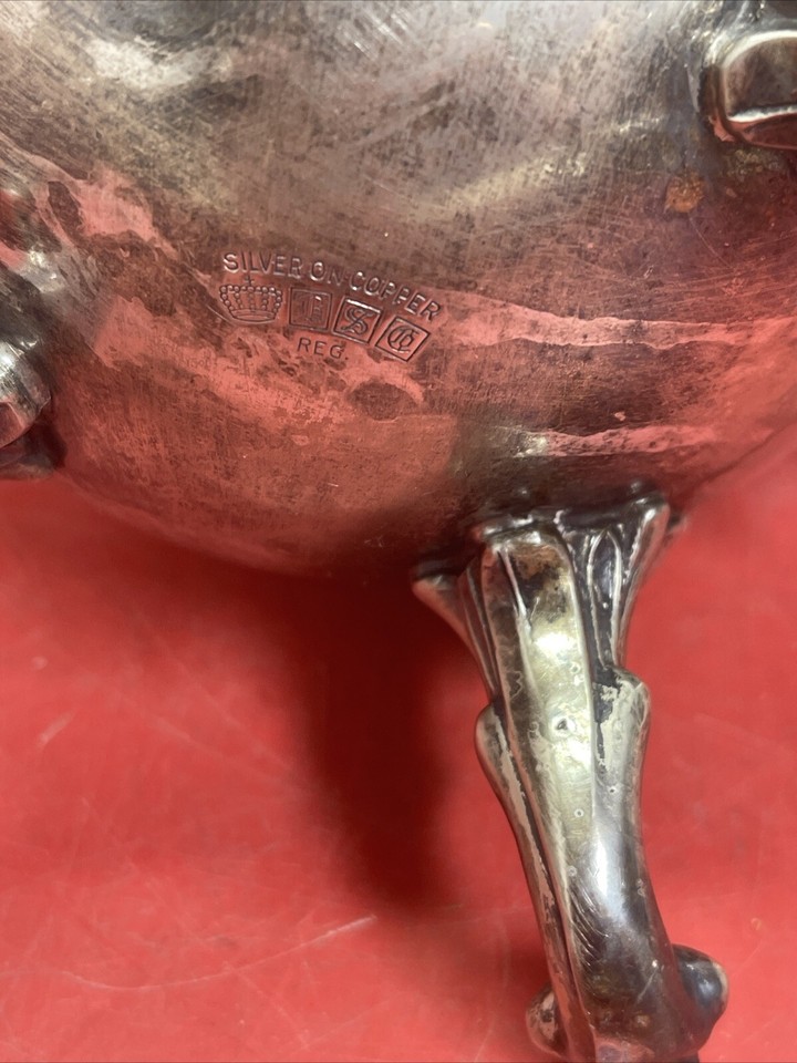 Vintage Birmingham Silver Company BSC Tea/Coffee Pot Silver on Copper ...