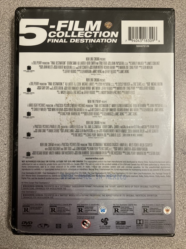 Final Destination: 5-Film Collection - DVD 794043183096| eBay
