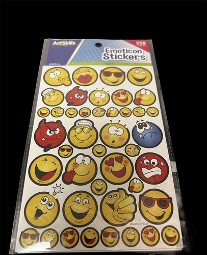 Emotioncon Stickers ArtSkills Emoji Faces Sticker 258 Kids Round Emojis ...