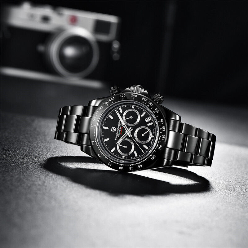 Luxury PAGANI DESIGN Watch Men Chronograph Quartz Wristwatch Steel ...