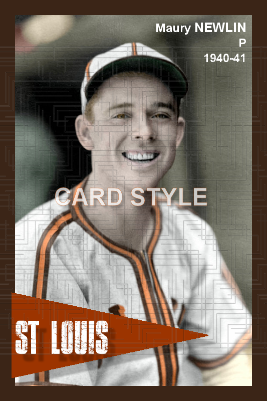 Maury Newlin - c. 1940-41 St. Louis Browns - choose a style - colorized ...