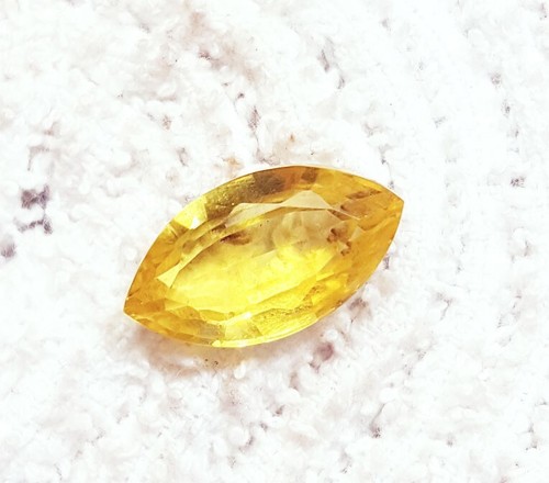 Jaune Saphir 9.45 CT Certifié Marquise Forme Libre Gemmes Avec Cadeau ...