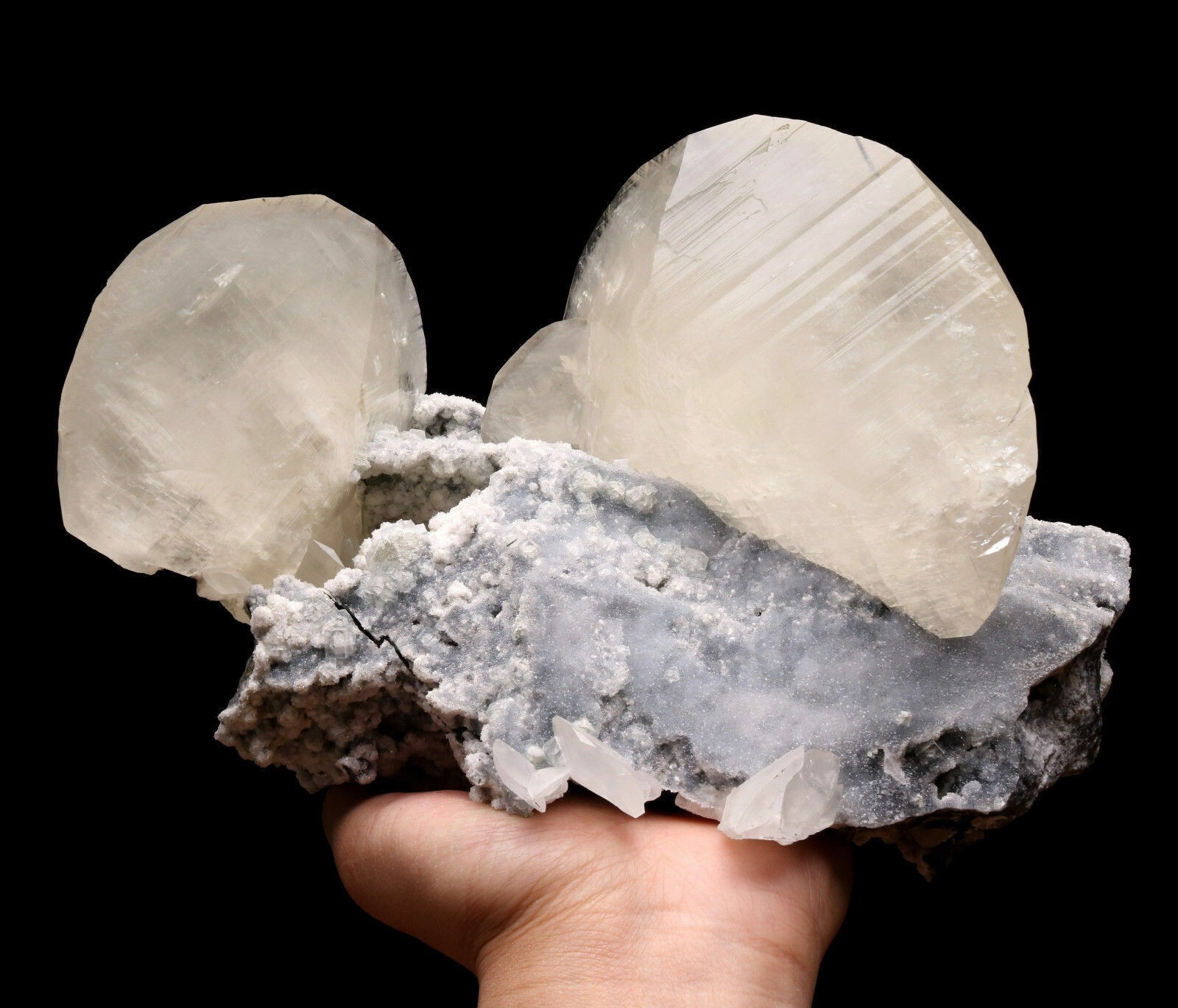 7.26 lb Natural Transparent White Calcite Crystal Cluster Mineral ...