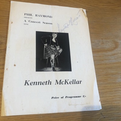 KENNETH McKELLAR SIGNED AUTOGRAPH CONCERT PROGRAMME LUCILLE GRAHAM ...