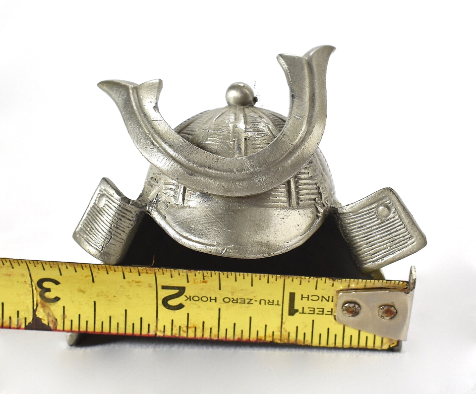 Japanese Miniature Pewter Metal Kabuto Shogun Samurai Helmet | eBay