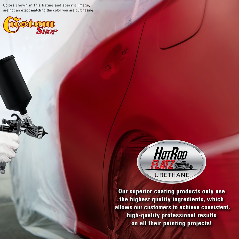 HOT ROD FLATZ Candy Apple Red Gallon Kit URETHANE Flat Auto Car Paint ...