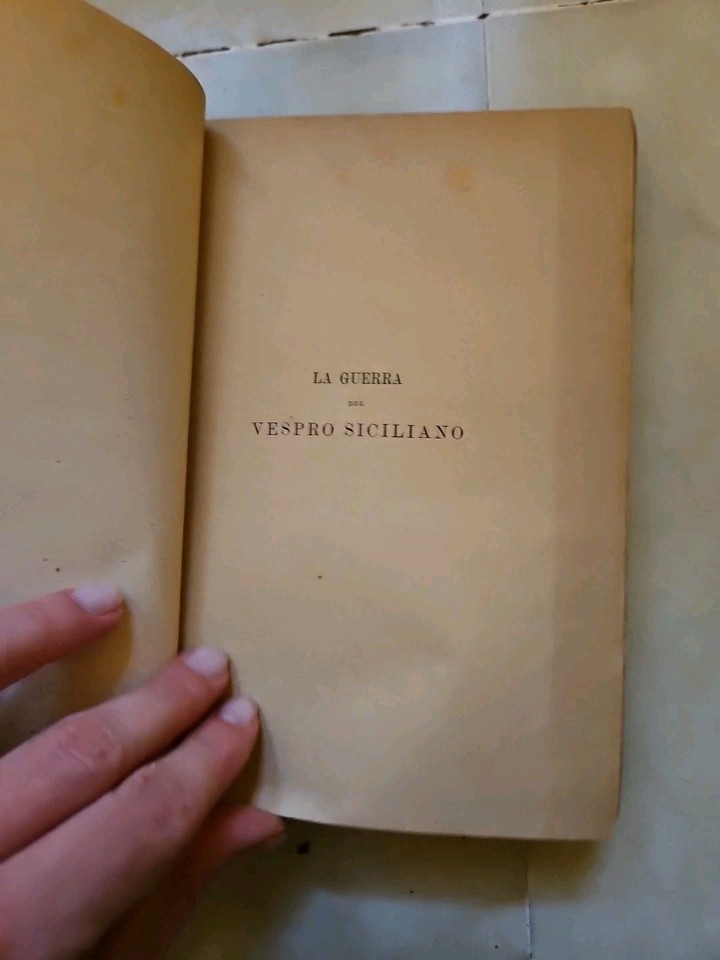 Guerra del VESPRO SICILIANO, Michele Amari 9a ed. 1886 Hoepli, Rilegato ...