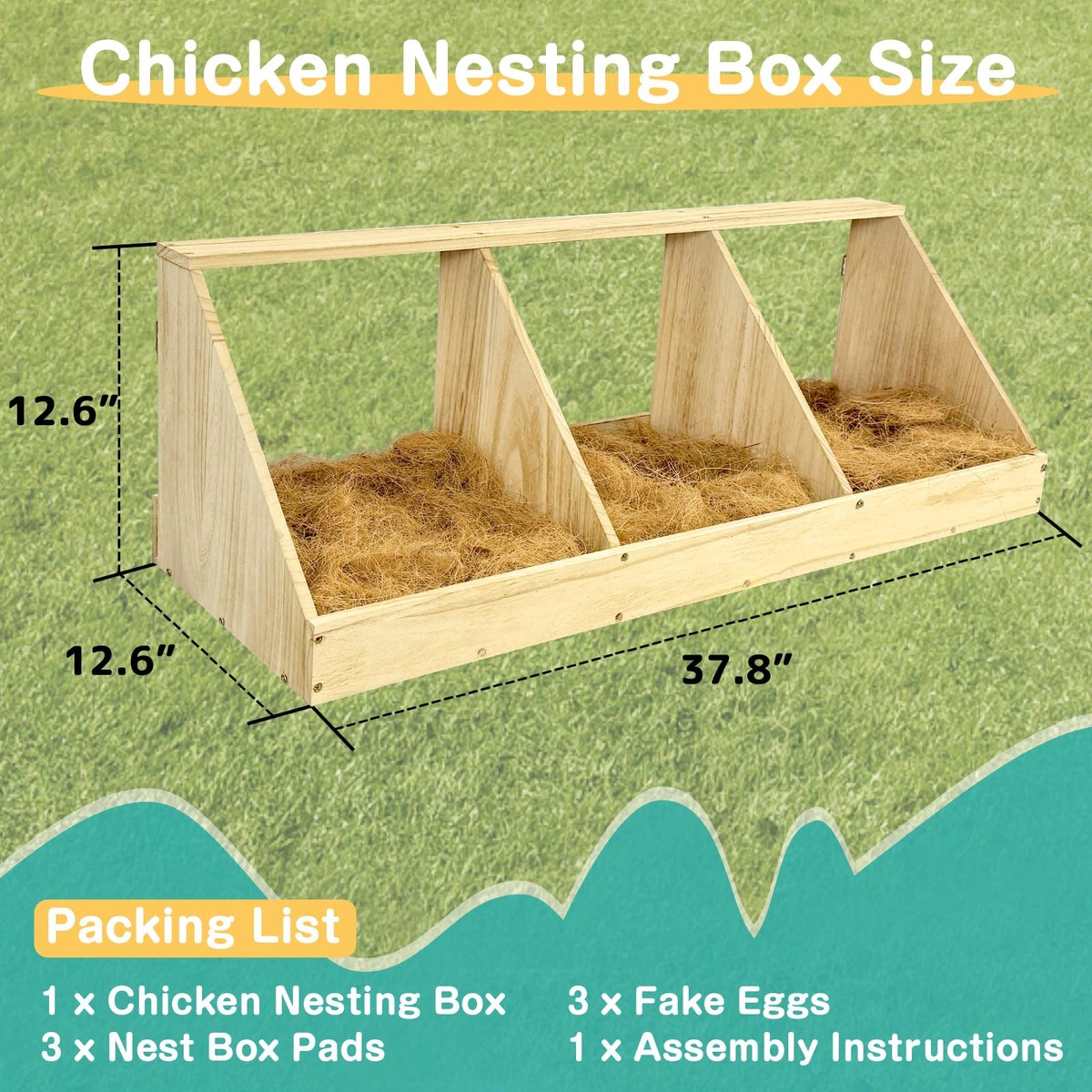 Chicken Nesting Box Dimensions New Large Wooden Chicken Run Nesting