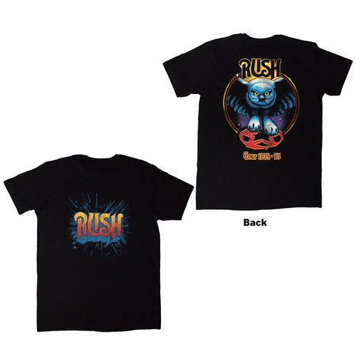 Vintage Rush Band Tour 74-75 2 Sides T-Shirt, Retro Rush Band Rock Tee ...