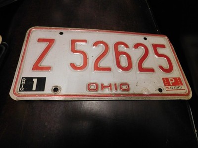 Ohio License Plate OH Tag Z 52625 | eBay