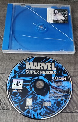 MARVEL SUPER HEROES (PS1, PlayStation 1, 1997) *DISC and Back Art Cover ...