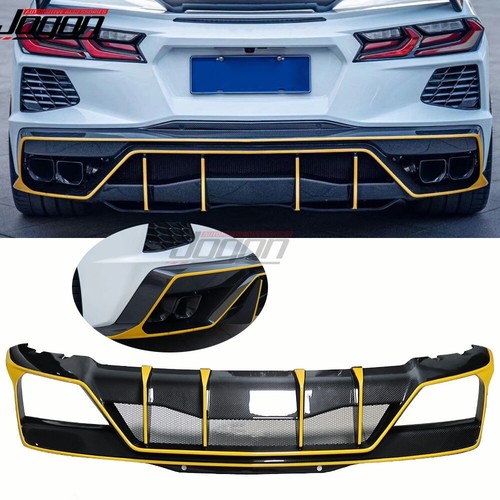 Carbon Rear Bumper Lips For Corvette C8 Z06 Z51 Coupe 2020-2023 ...