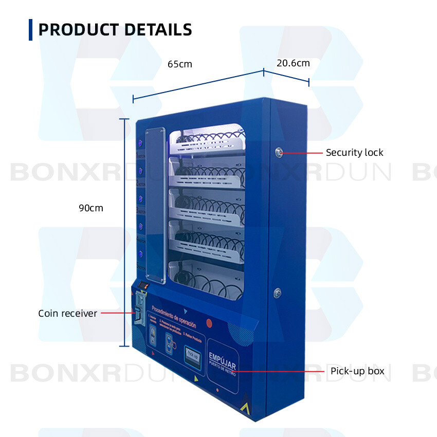 10 Slots Commercial Mini Wall Snack Vending Machine Food Snack Coin ...