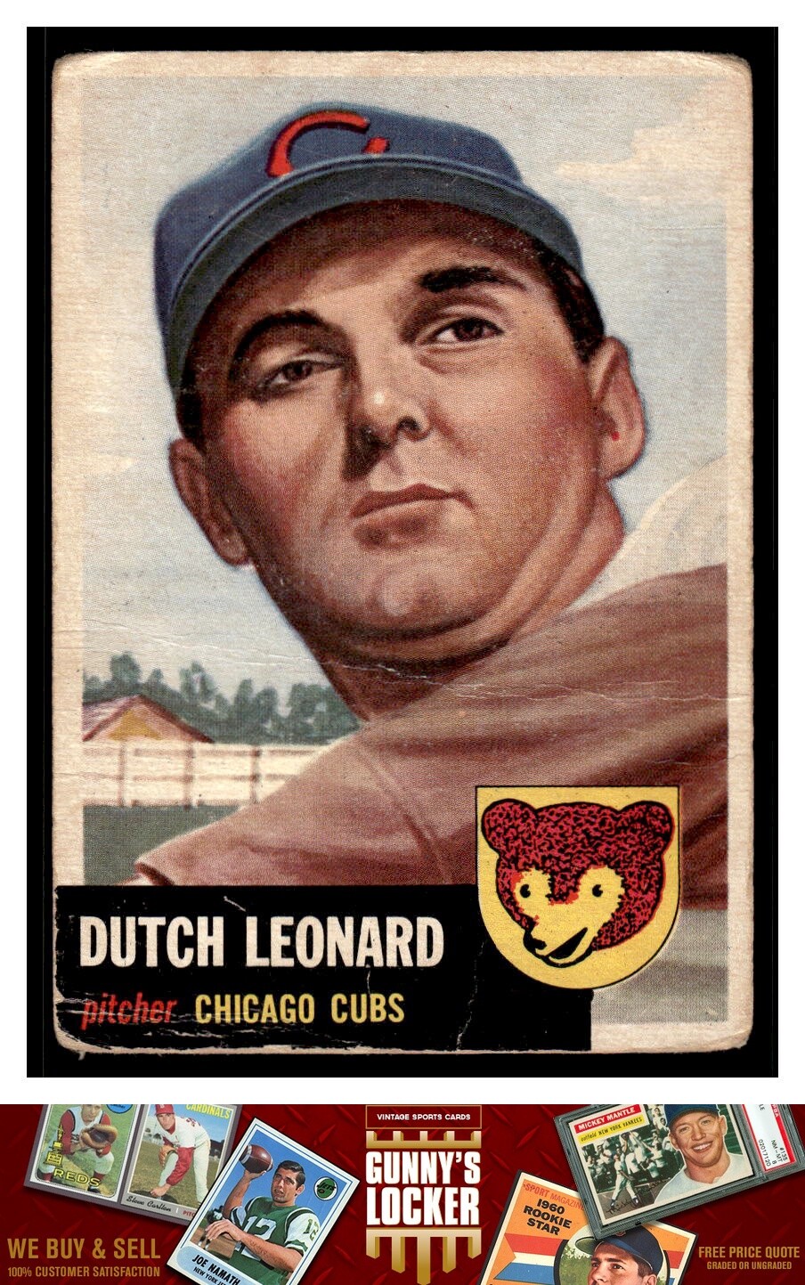 1953 Topps Dutch Leonard 155 Chicago Cubs | eBay