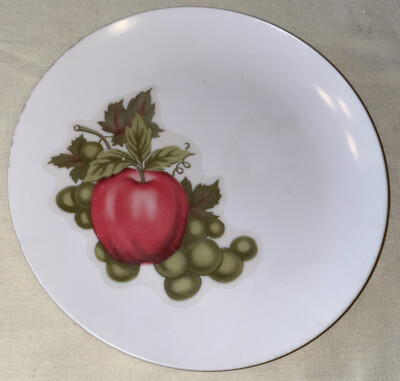 Shenandoah G Royalon Apple Grapes 6” Bread Plate Melamine Melmac Fruit ...