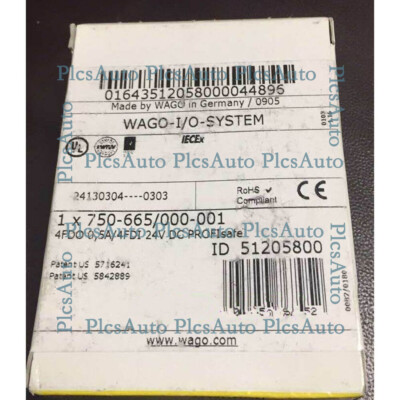 750-665/000-001 New Wago Secure Digital In/Output DC 24V 0.5A ...