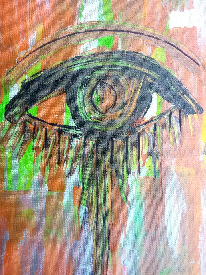 Modern Contemporary Art Painting - Eye - Signed By Artist | eBay
