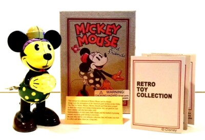 SCHYLLING RETRO TOY COLLECTION DISNEY MINNIE MOUSE #60070 WIND UP TIN ...