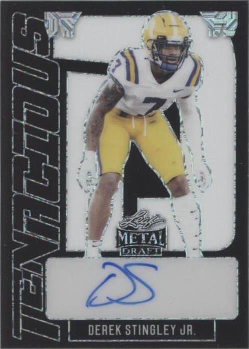 2022 Leaf Metal Draft - Tenacious "D" Autographs Derek Stingley Jr. #TD-DS1 Black Mojo /5 (AU ...