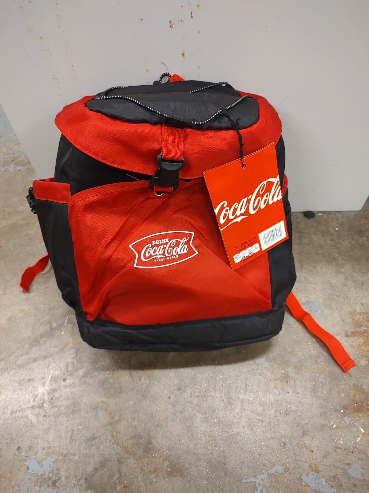 NEW! Coca-Cola BackPack Red and Black Cooler insulated, Adjustable ...