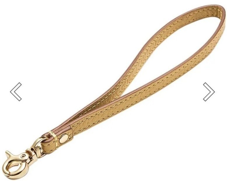 MIMCO LINK WRIST STRAP LEATHER BURNT HONEY GOLD HARDWARE for CLUTCH BAG ...