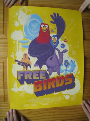 Free Birds Movie Cover Poster Silk Screen Numbered Freebirds | eBay