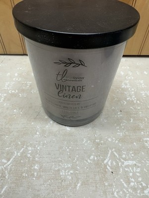 True Living Essentials 2 Wick White Linen 13oz Jar Candle | eBay