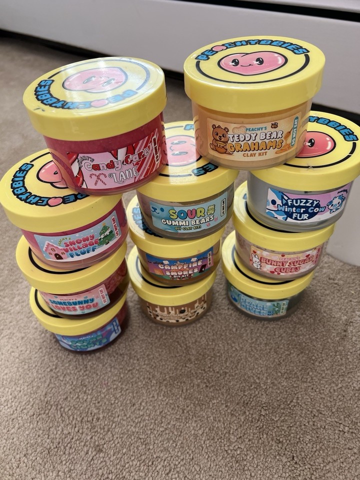 100% Authentic Peachybbies Slime Limited Ed Fast Ship Sensory Bundle ...