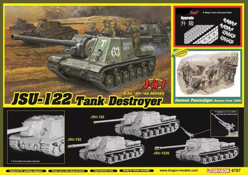Dragon 6787 1/35 JSU-122 Tank Destroyer 3 in 1 (JSU-122, JSU-122S or ...