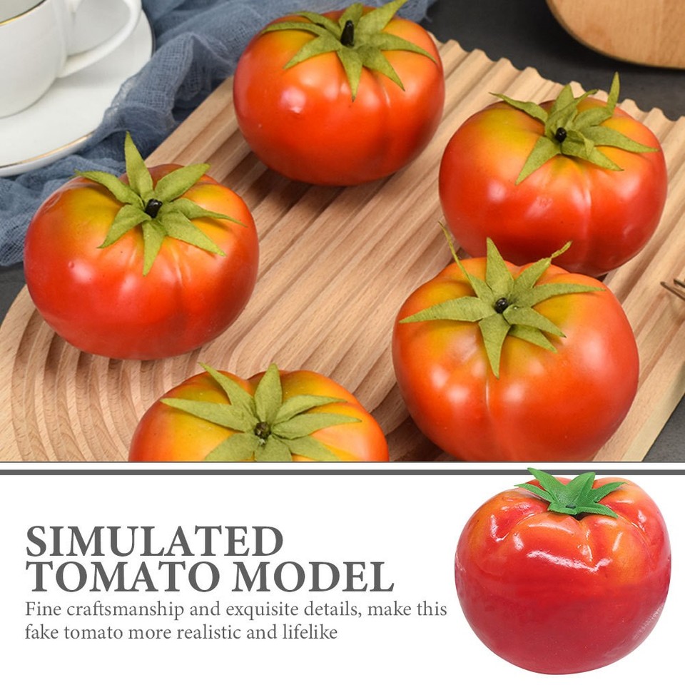 10 Pcs Realistic Vegetable Model Artificial Tomatoes Fruit Lifelike ...