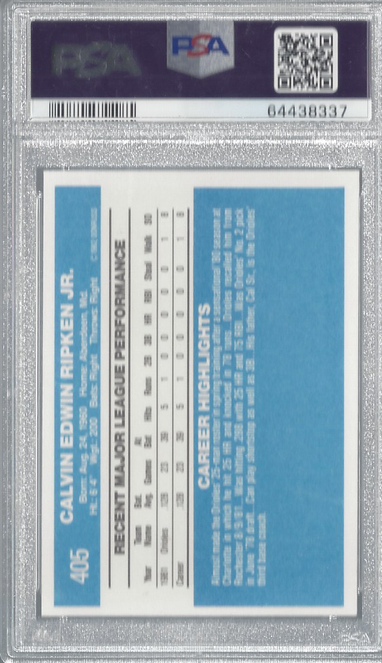 1982 Donruss #405 Cal Ripken Jr. PSA 8 | eBay