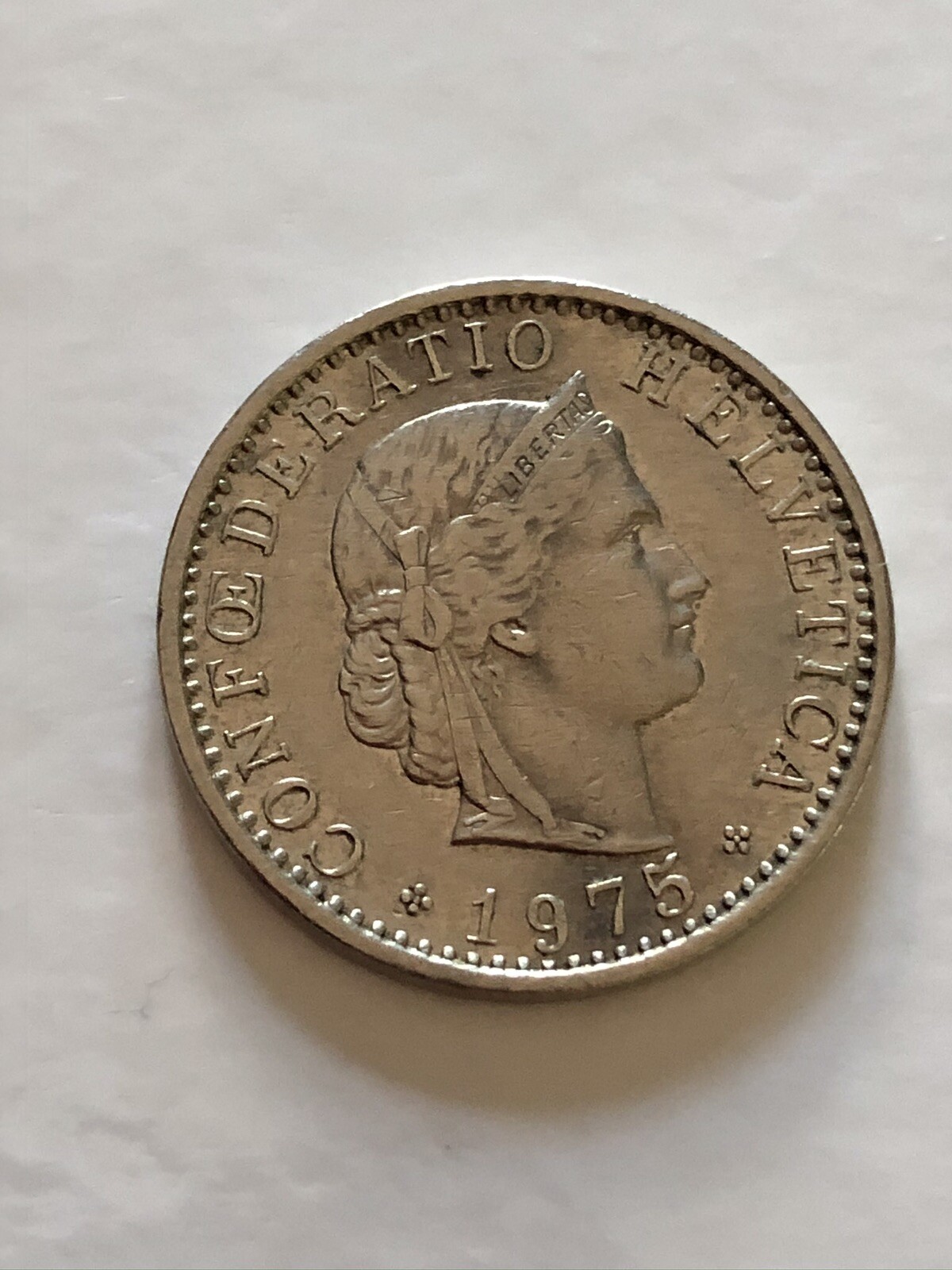 Vintage Switzerland 1962 & 1975 Rappen Confederatio Helvetica 20 Swiss ...