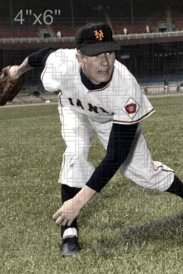 Roger Bowman - 1951 New York Giants - choose a size - colorized print ...