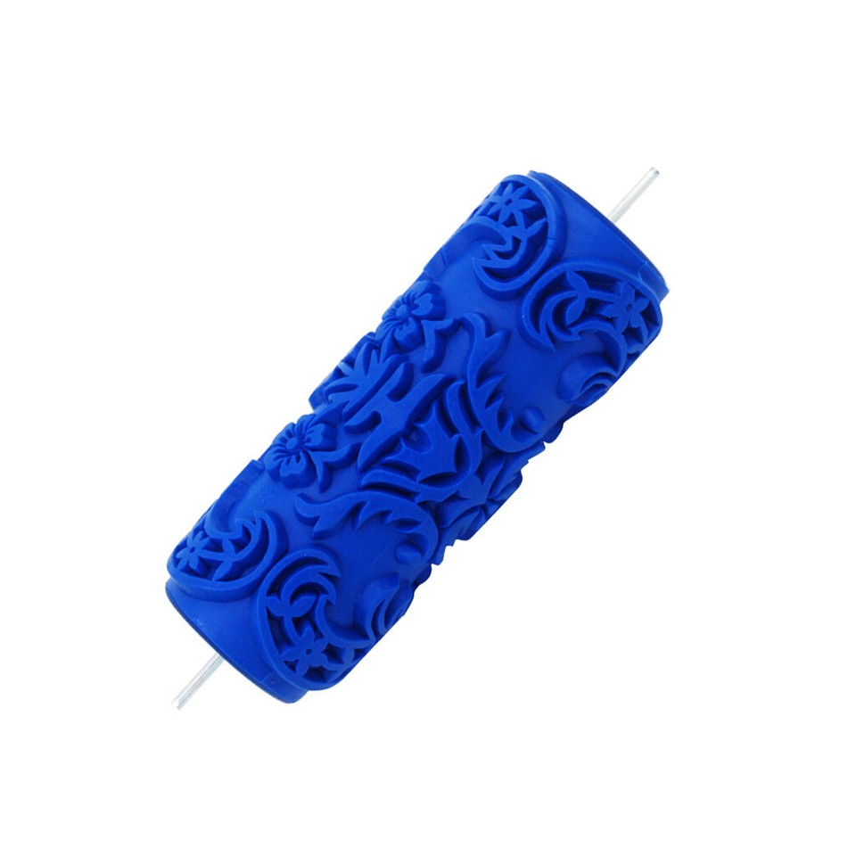 Rotary Flower Leaf Pattern Painting Paint Roller Brush DIY Wall Decor 6 ...