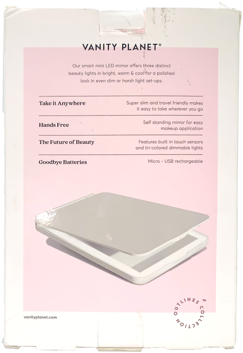 Vanity Planet LED Travel Hand-Free Makeup Mini Mirror Touch Sensor ...