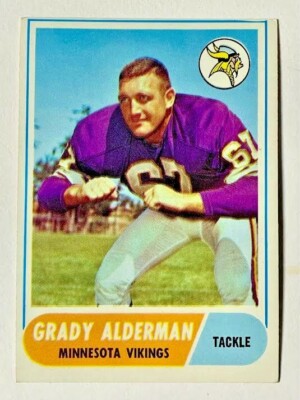 1968 TOPPS GRADY ALDERMAN # 3- MINNESOTA VIKINGS IN EX-NM | eBay