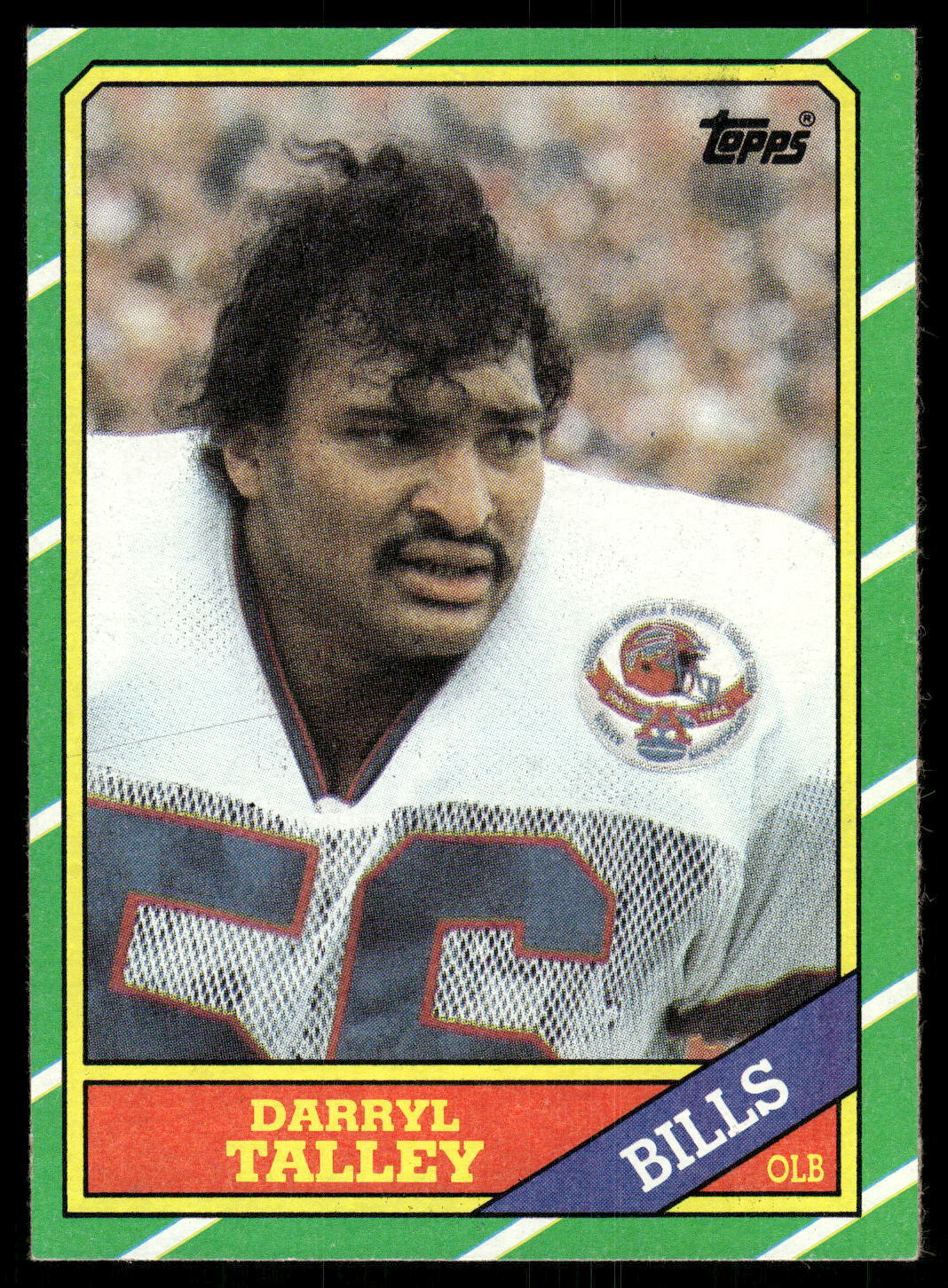 1986 Topps #391b Darryl Talley Buffalo Bills Football Card | eBay