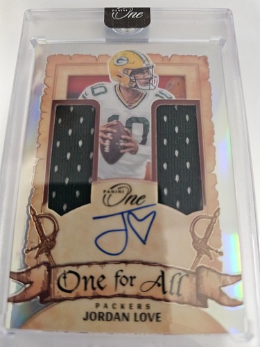 2023 Panini Jordan Love One For All Patch On Card Auto #3/99 Green Bay ...