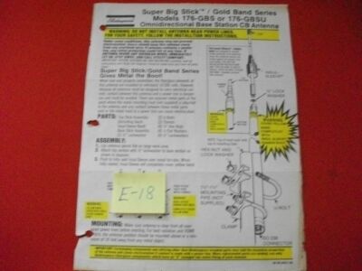 SHAKESPEARE- SUPER BIG STICK / GOLD BAND SERIES MODELS 176-GBS OR 176 ...