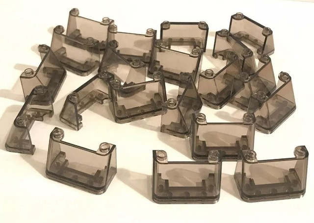*NEW* 20 Pieces Lego Windshield Windscreen 2x4x2 TRANS BLACK 3823 | eBay
